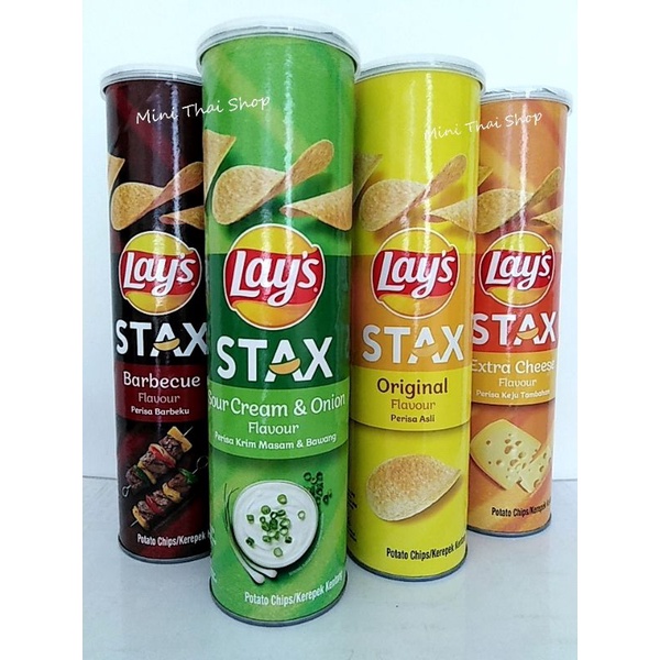 Lay Stax Original /Barbecue /Extra Cheese /Sour Cream and Onion Flavour 135g Potatoes Chips 零食 ...