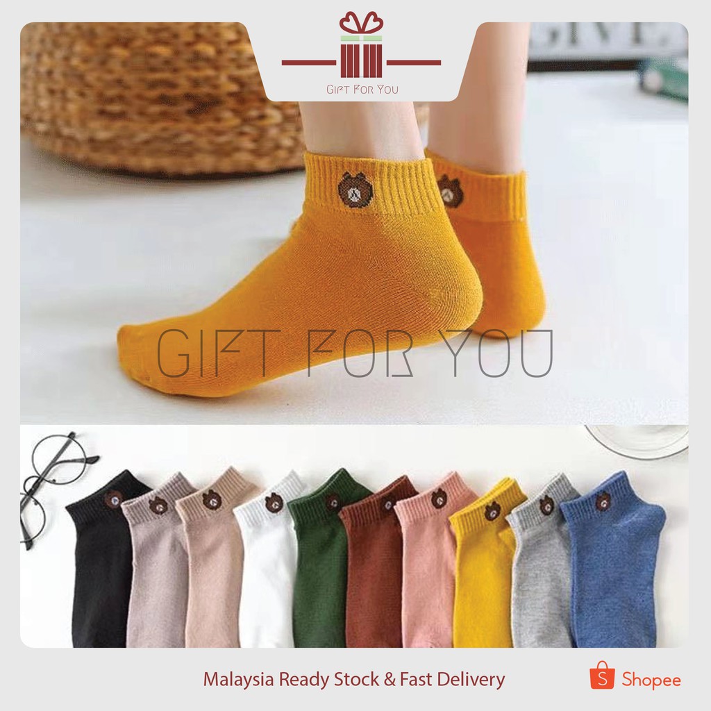 🔥Ready Stock🔥 Fashion Korean Style Women Socks Bear | Shopee Malaysia