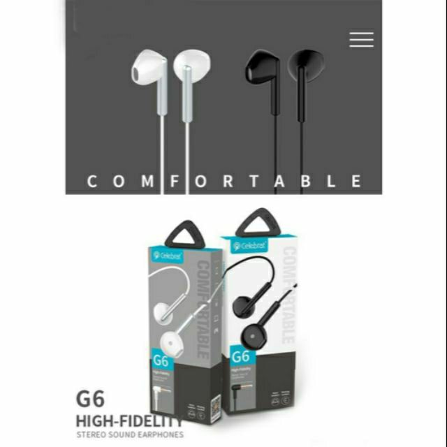Original Celebrat G6 High-Fidelity Stereo Sound Earphone With Microphone | Shopee Malaysia
