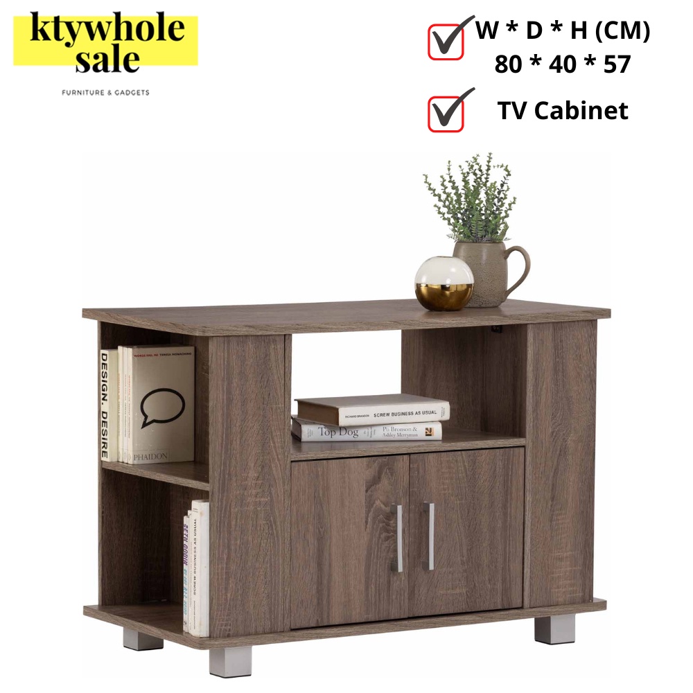 KTY REDA 80 CM TV Cabinet Wood/ TV Rack/ TV Console Table/ Kabinet TV/ TV Kabinet/ Rak TV/ TV ...