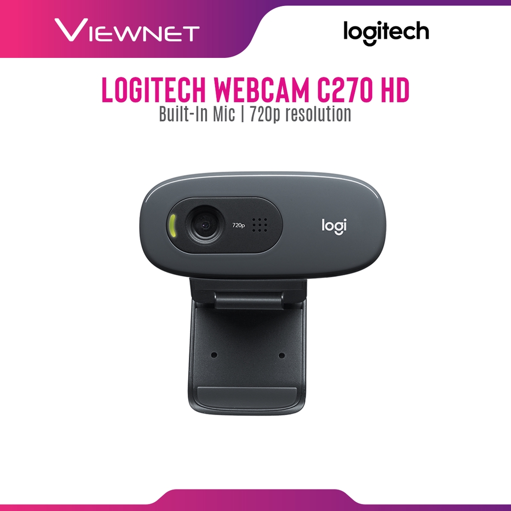 LOGITECH C270 WEBCAM HD 720P/30FPS VIDEO WIDESCREEN HD BUILT IN NOISE ...