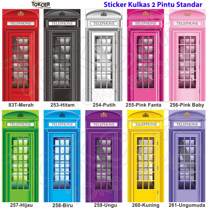 Refrigerator Sticker 2 Doors Standard TELEPHONE BOX | Shopee Malaysia