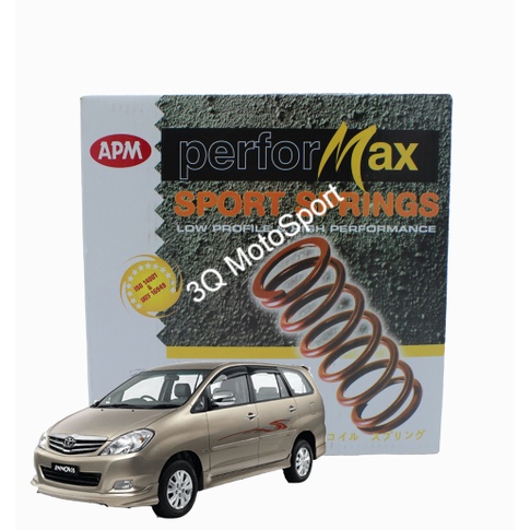 TOYOTA INNOVA LOWERED COIL SPORT SPRING [APM PERFORMAX] | Shopee Malaysia