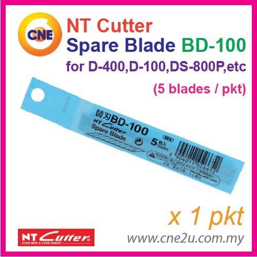 NT Cutter Spare Blade BD-100 (5 pcs /pkt) / NT Cutter Refill / 刀片 ...