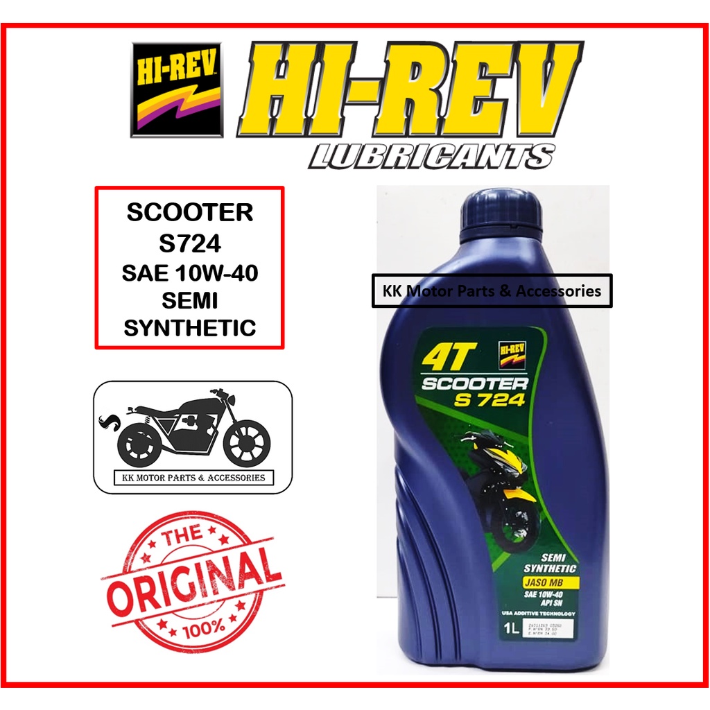 [100% ORIGINAL !!!] HI-REV HIREV SCOOTER S724 4T SAE 10W-40 10W40 SEMI SYNTHETIC MOTORCYCLE ...