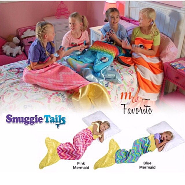 Snuggie Tails Pink/blue Mermaid Soft, Cuddly Blanket | Shopee Malaysia