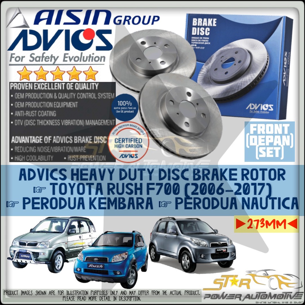 AISIN ADVICS Heavy Duty Toyota Rush F700 / Perodua Kembara / Nautica ...