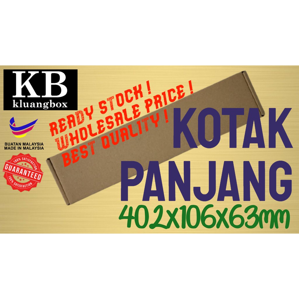 (COD027/1) 50pcs Kotak Panjang 402x106x63mm Long Shape Box Long Strips ...
