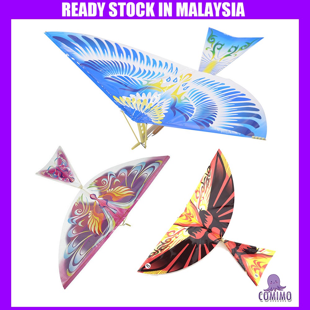 DIY Outdoor Toys Rubber Band Power Handmade Ornithopter Flying Birds ...