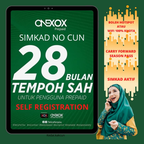 Simkad ONEXOX Prepaid Pilih Nombor Cun | Shopee Malaysia