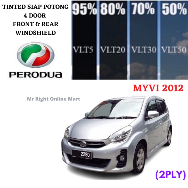 Perodua Myvi 2012-2014 4 Door Tinted UV Hitam(Gelap 50% 70% 80% 95% ...