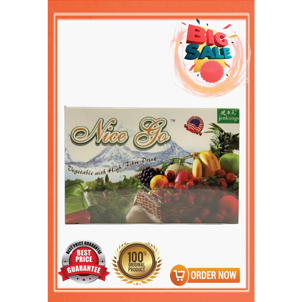 NICE GO VEGE FIBRES WITH HIGH FIBRE DRINKS SACHET 15G X 25PACK JENKANGS ...