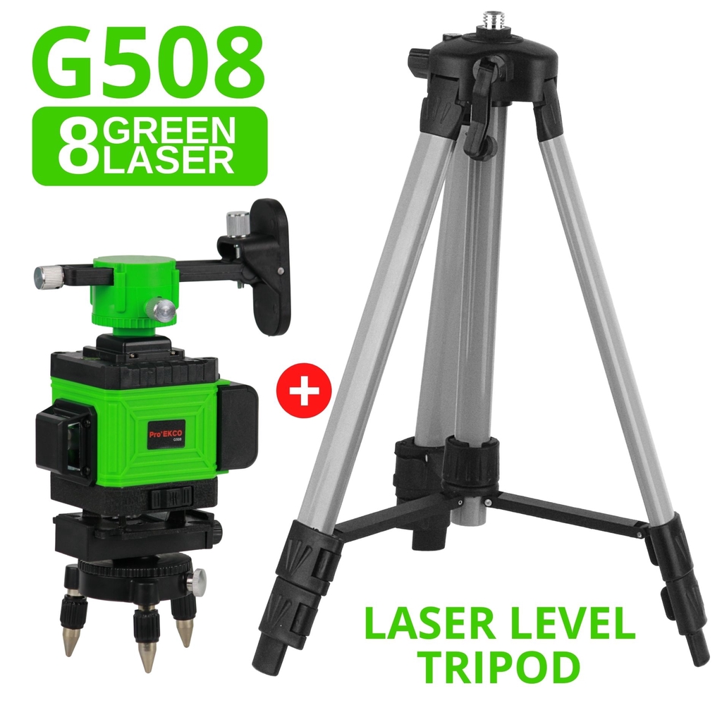 PRO' EKCO Laser Level 8 Line 12 Line 16 Line 3D 4D 360° Rotary ...