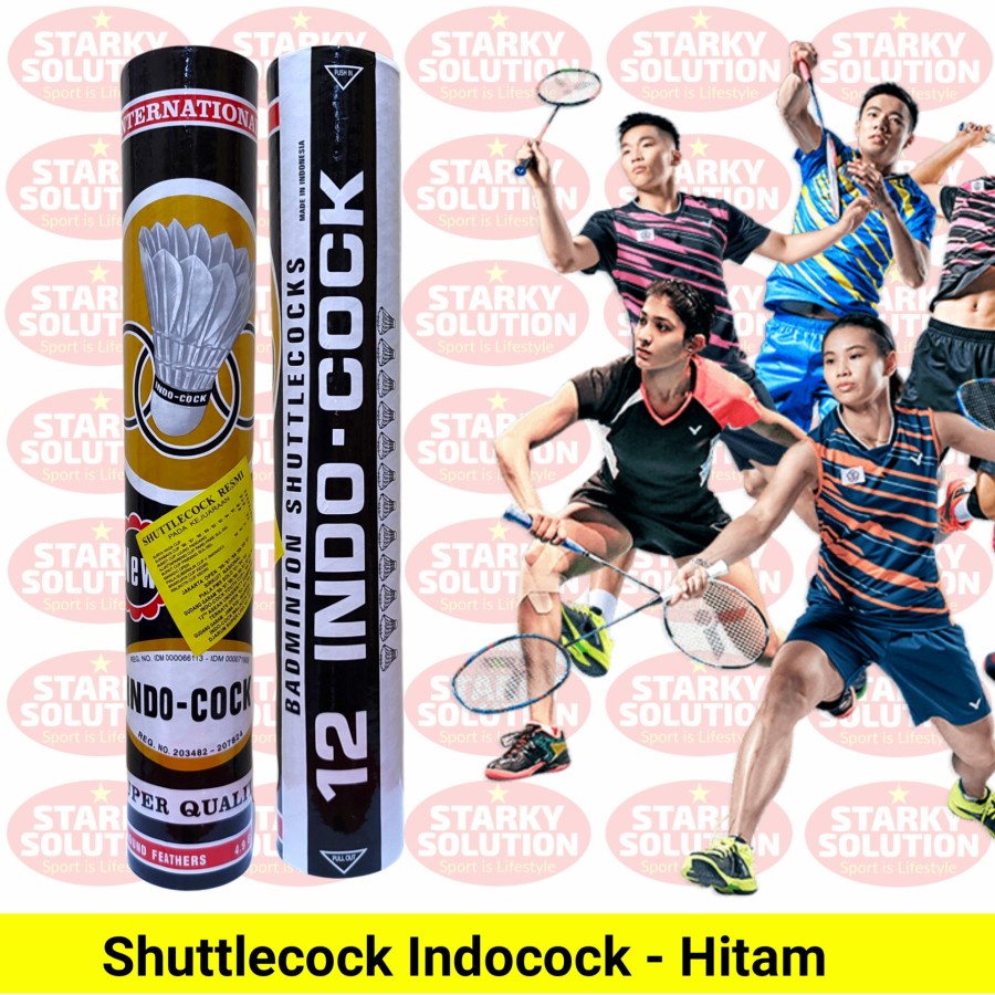 HITAM Indocock BLACK Badminton Shuttlecock Original Badminton ...