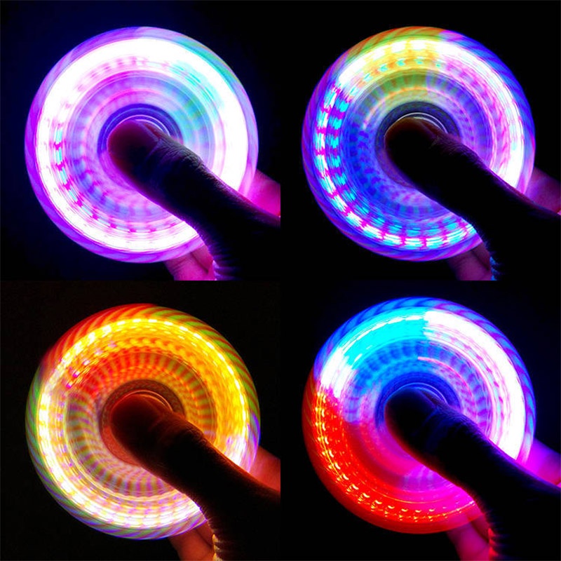 LED Light Fidget Spinner Hand Spinners Glowing Fidget Spinner Stress ...