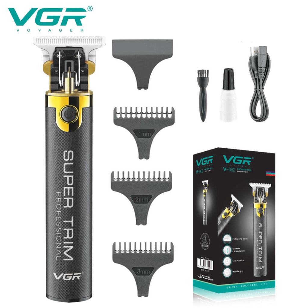 Original VGR Zero Adjustable Professional Rechargeable Hair trimmer Metal Barber Use Electric ...