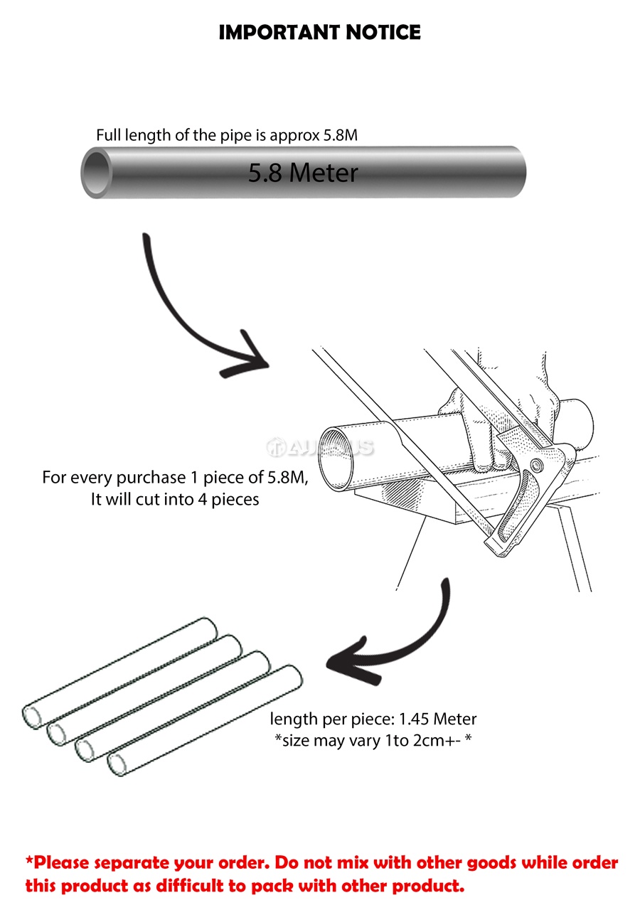 (5.8 METER) 15MM/20MM/25MM GREY PVC PIPE / PAIP AIR PVC (CLASS D/6/7/7 SIRIM) | Shopee Malaysia