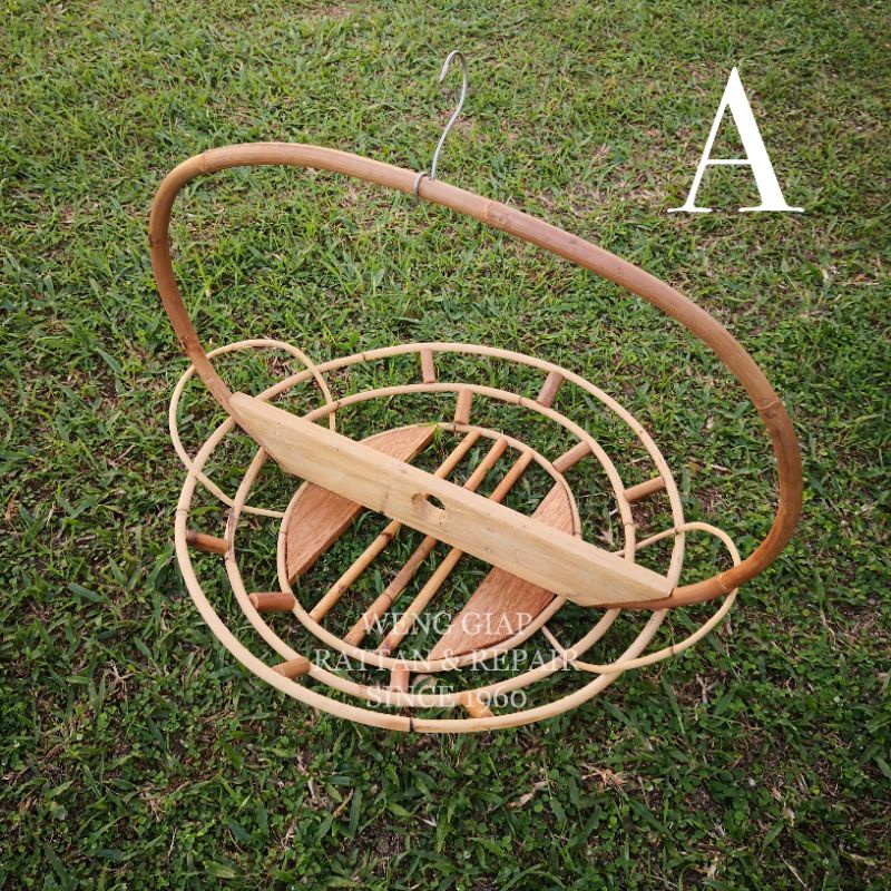 Sangkar Burung (A) Rotan Kayu / Rattan Wood Bird Parrot Feeding Stand ...
