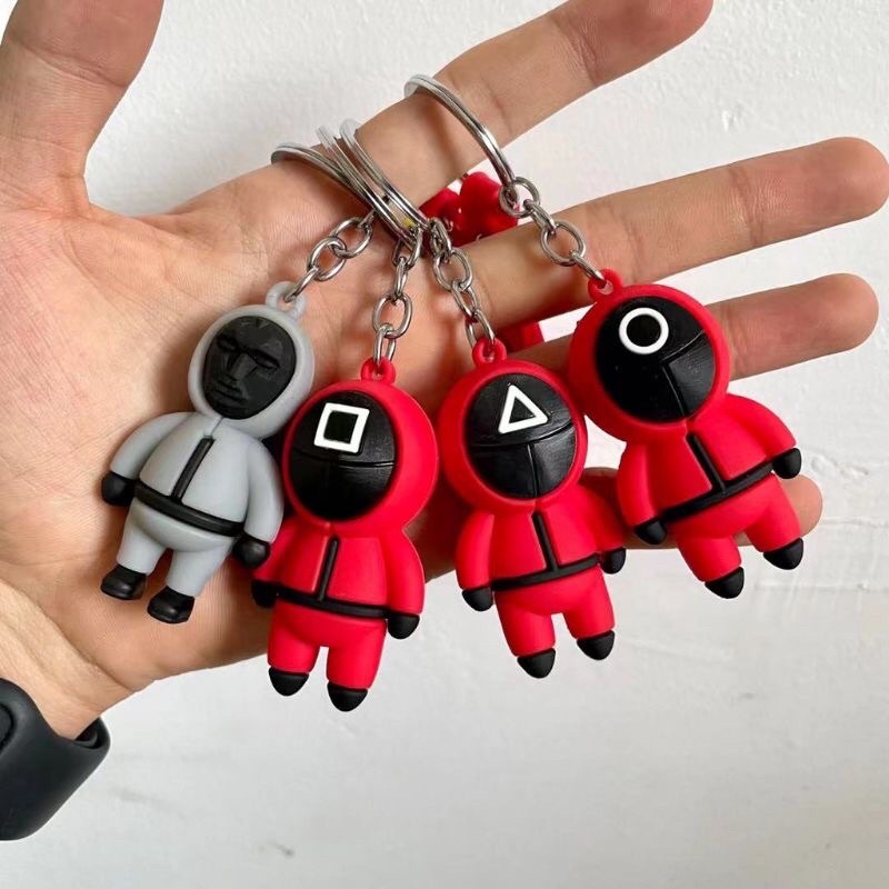 [READY STOCK🇲🇾] Squid Game Keychain Toy Mainan Squid Game 鱿鱼游戏吊坠 ...