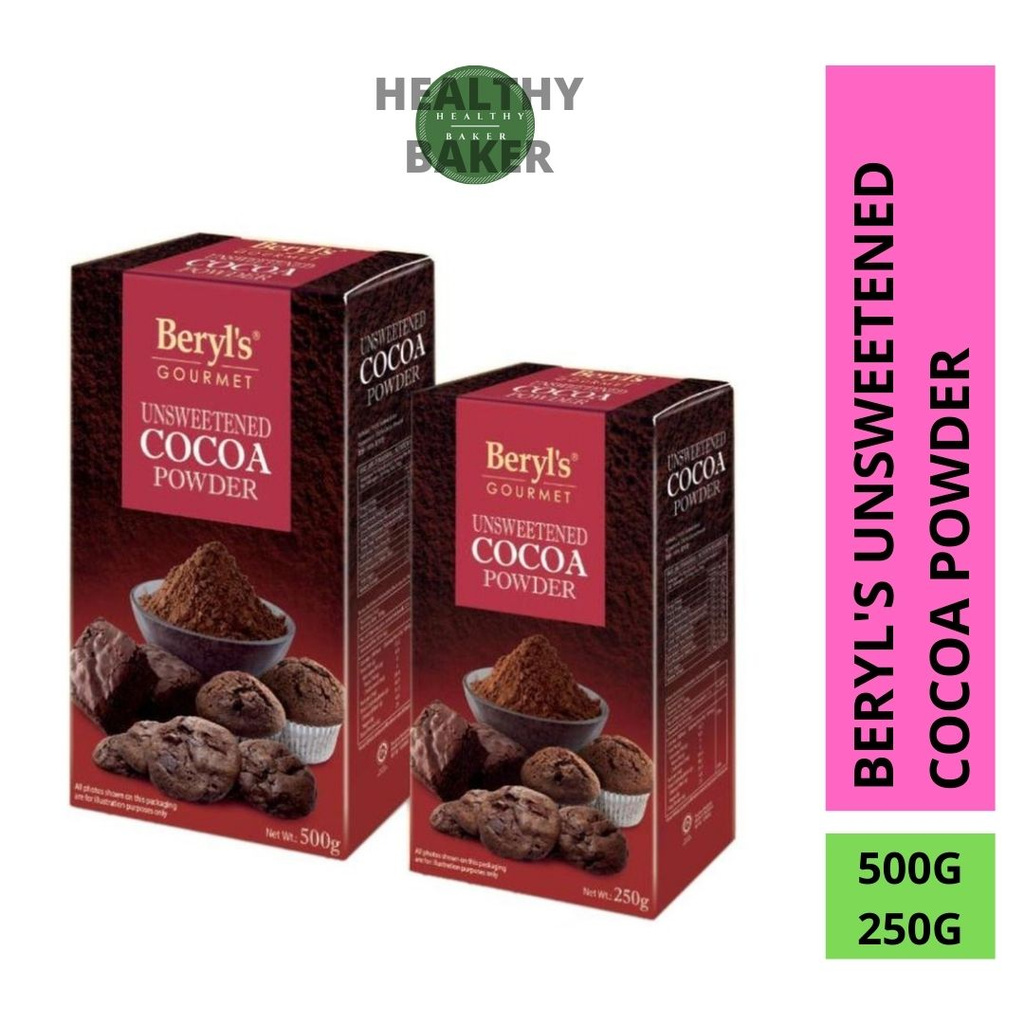 READY STOCK BERYL'S 100% UNSWEETENED COCOA POWDER / 500G / 250G ...