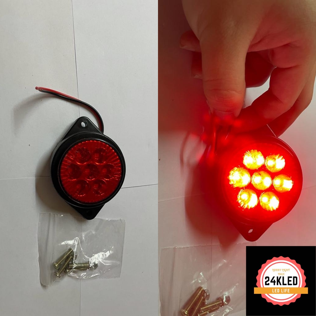 2inch Round Lorry Lori Truck Light LED Side Lamp Sisi Lampu Body Tepi ...