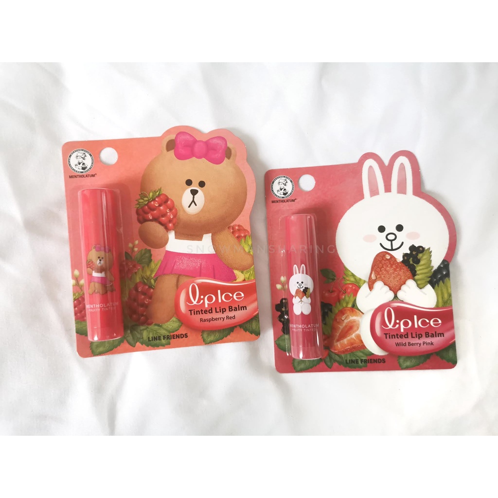 Mentholatum LipIce Tinted Lip Balm Line Friends Minions WILD BERRY PINK ...