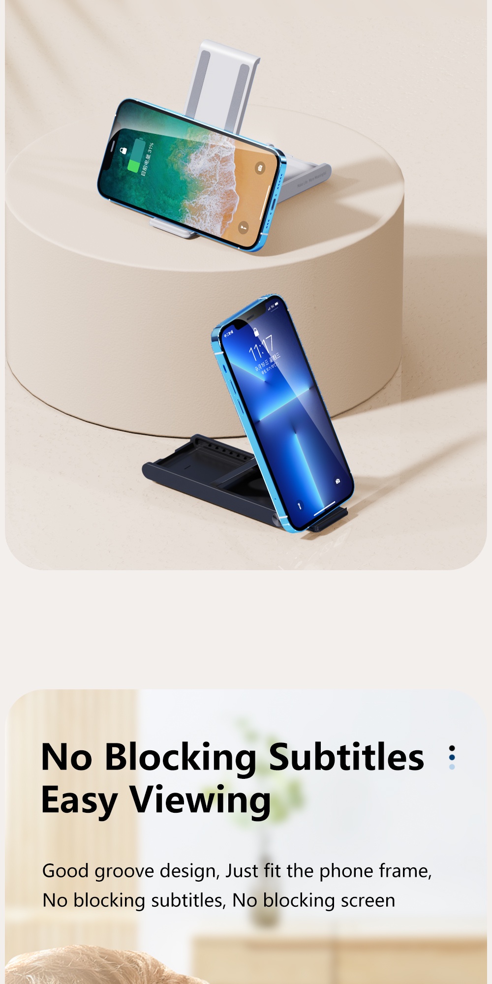 Essager Foldable Desktop Stand Triple Protection Multi-Gear Adjustment ...