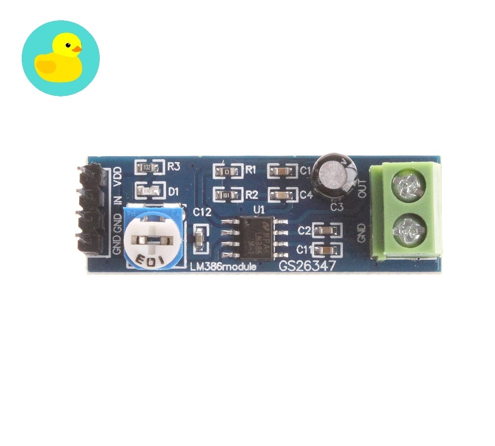 LM386 Audio Amplifier Module With Adjustable Gain Up To 200 ...