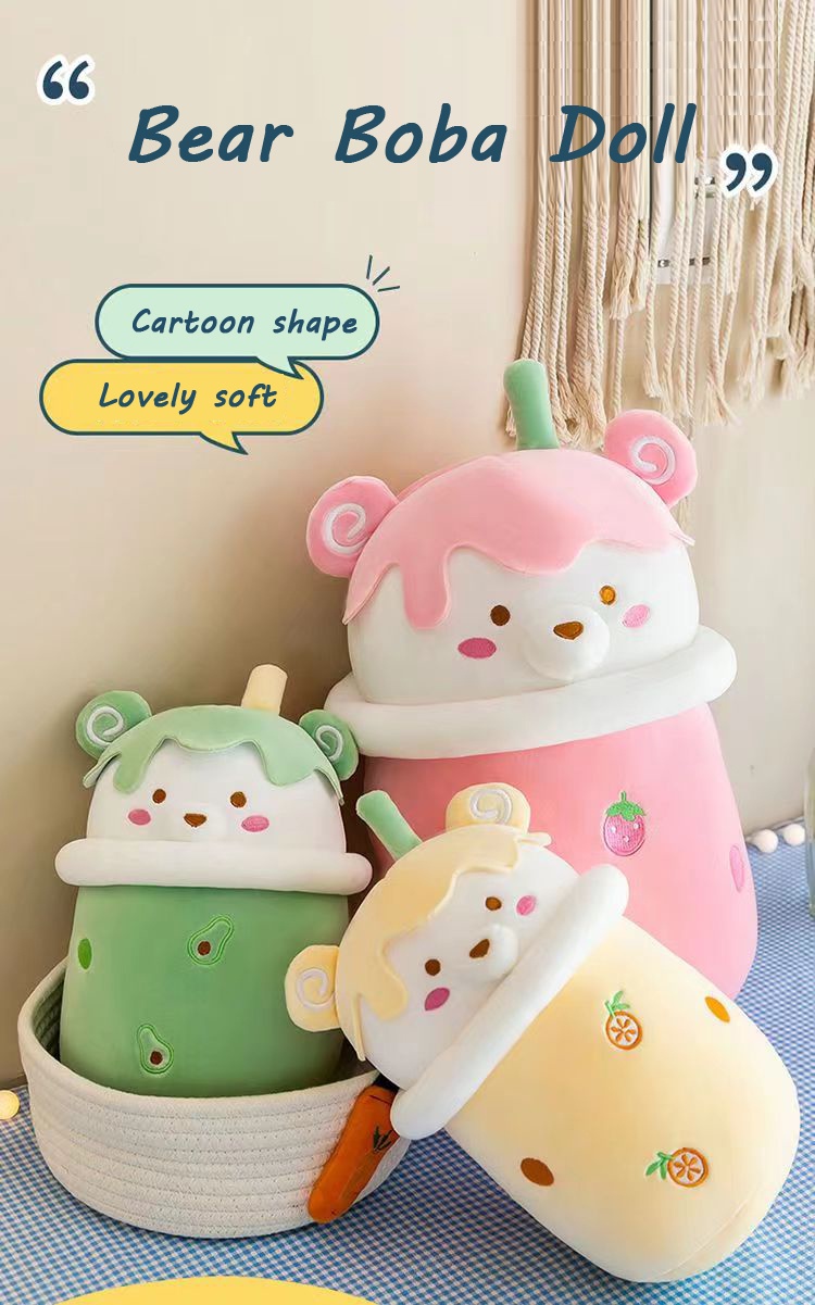 EFORT.TOYS Bear Boba Doll Plushie Boba Anak Patung Pillow Boba Birthday ...