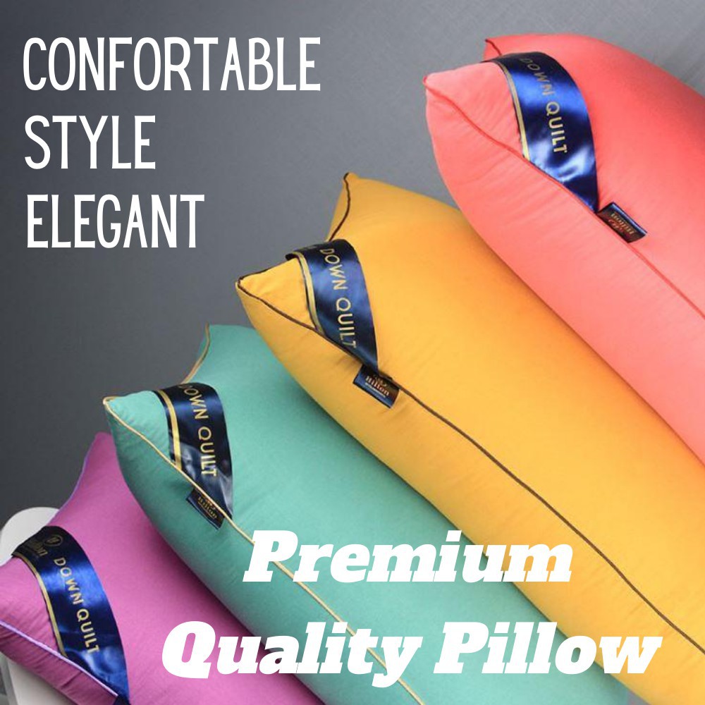 Bantal Plain Color Cotton Pillow Core Hilton Sleeping Pillow Bantal ...