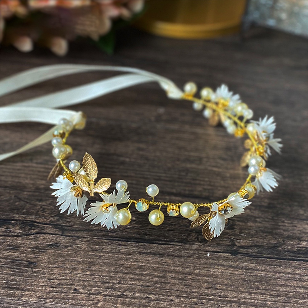 CK Women Flower Crown / Ribbon Floral Girl Headband Wedding Bridesmaid ...