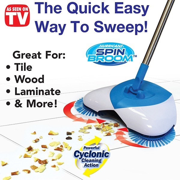 Hurricane Spin Broom - Cordless, Lightweight, Spinning Broom | Shopee ...