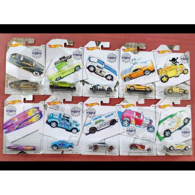 HOT WHEELS Complete Set of The Larry Wood 50th Anniversary Series Walmart Exclusive | Shopee ...
