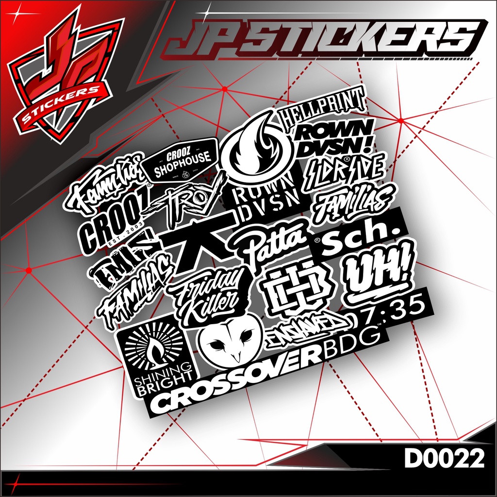 Distro BRAND LOGO STICKERPACK (BONUS Lamination) | Shopee Malaysia