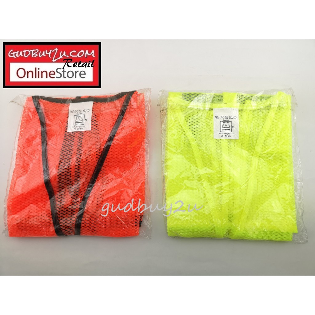 100% POLYESTER SAFETY VEST MESH FABRIC NETTING REFLECTIVE COAT WITH ...