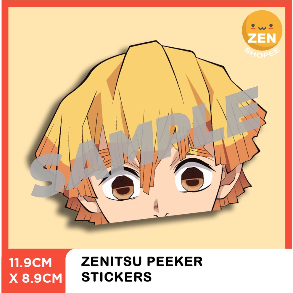DEMON SLAYER Kimetsu No Yaiba Zenitsu Peeker 11.9cm x 8.9cm | Shopee ...