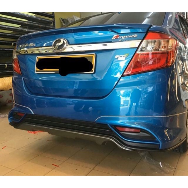 Perodua bezza gear up GU rear bumper diffuser lip spliter skirt ...