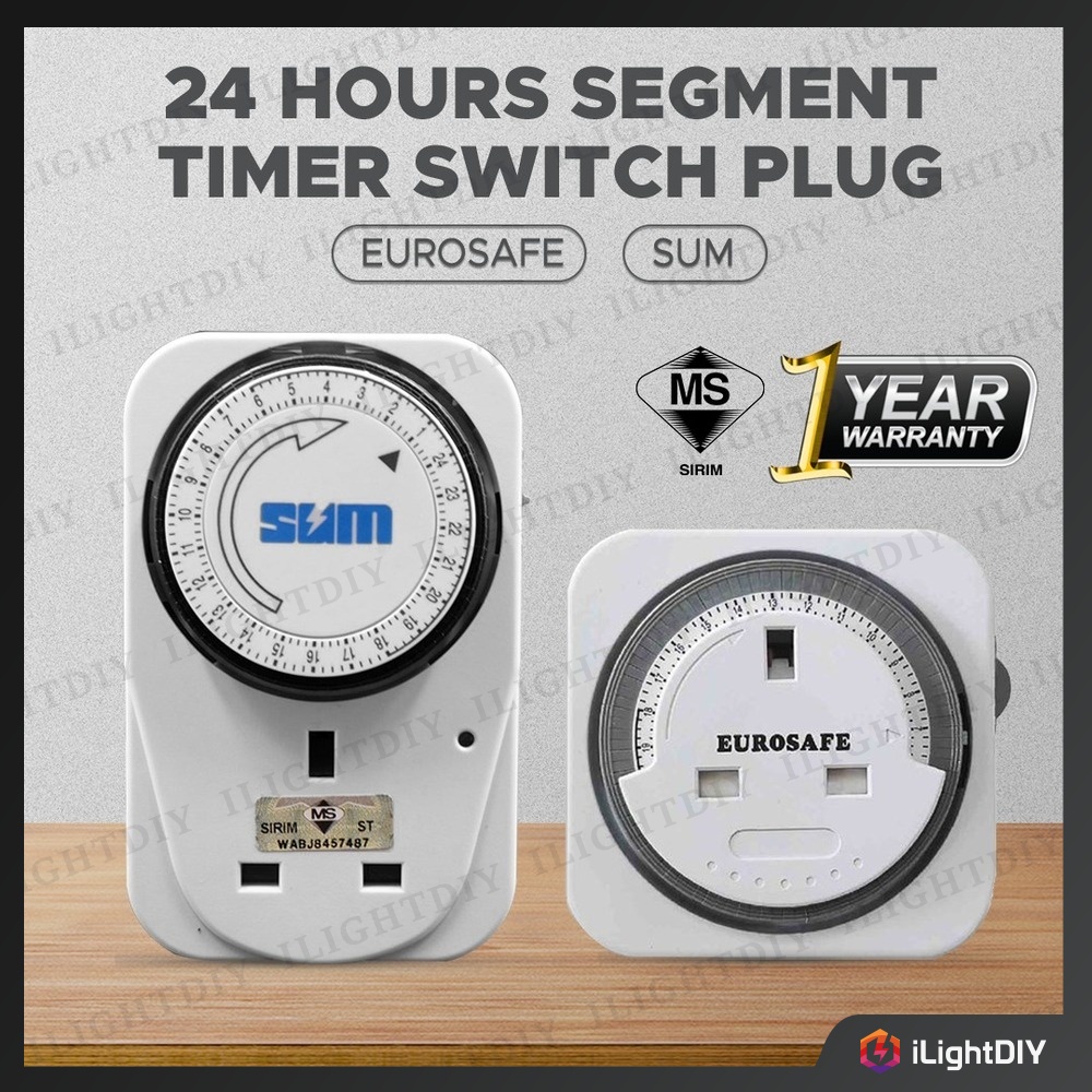13A 24 HOURS SEGMENT PLUG IN TIMER ANALOG TIMER SWITCH SOCKETS | Shopee Malaysia
