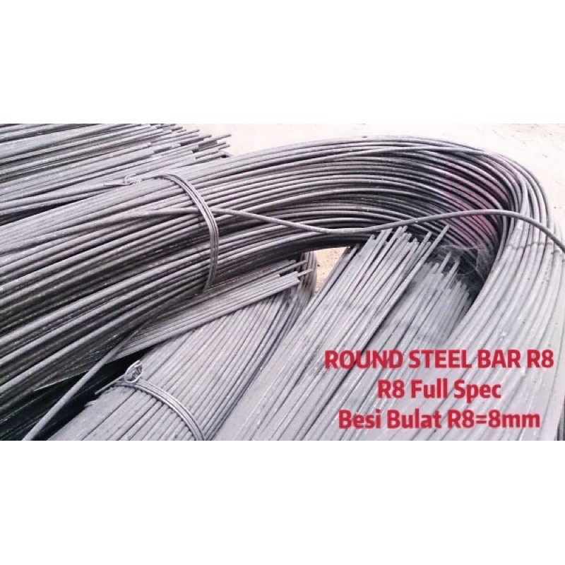Besi Bulat R8 5ft +/- (59”-60”) Full Spec 8mm Besi Bulat R8 Besi steel ...
