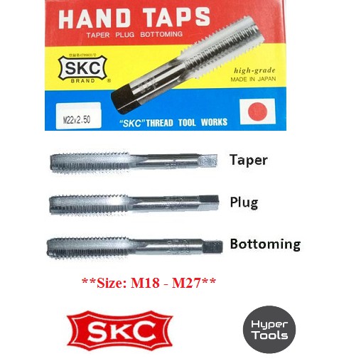 SKC Metric Thread Carbon Steel Hand Tap Set (3 pcs/ set) - Size: M18 - M27 | Shopee Malaysia