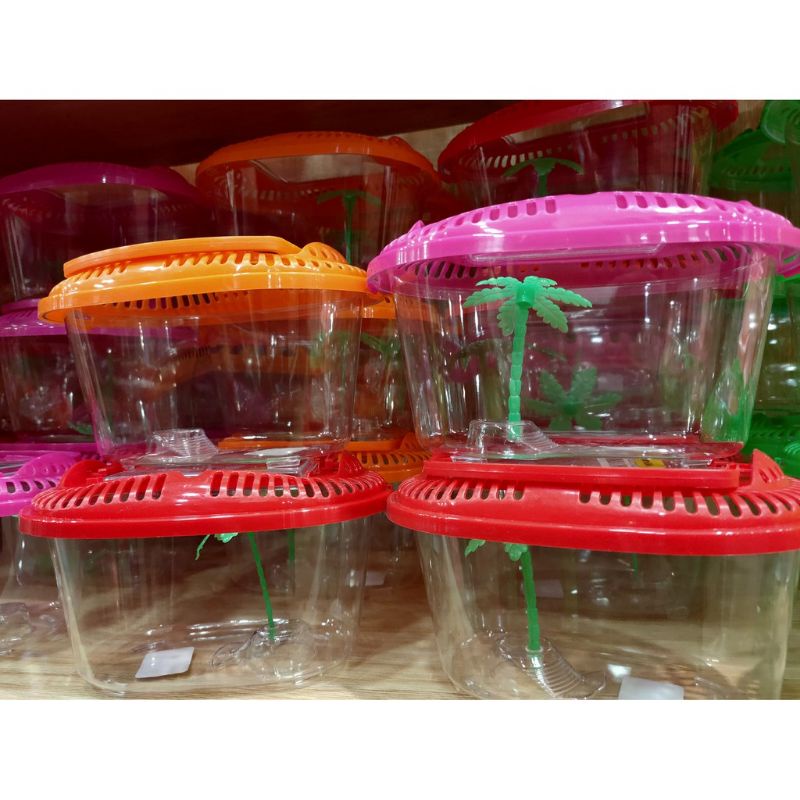 Mini Plastic Aquarium Betta Fish With Platform (Akuarium Plastik Kecil ...