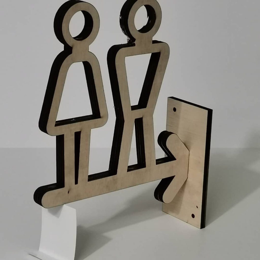 2 SIDED TOILET SIGN / SIGNAGE TANDAS / 3D CUT OUT TOILET SIGN | Shopee ...
