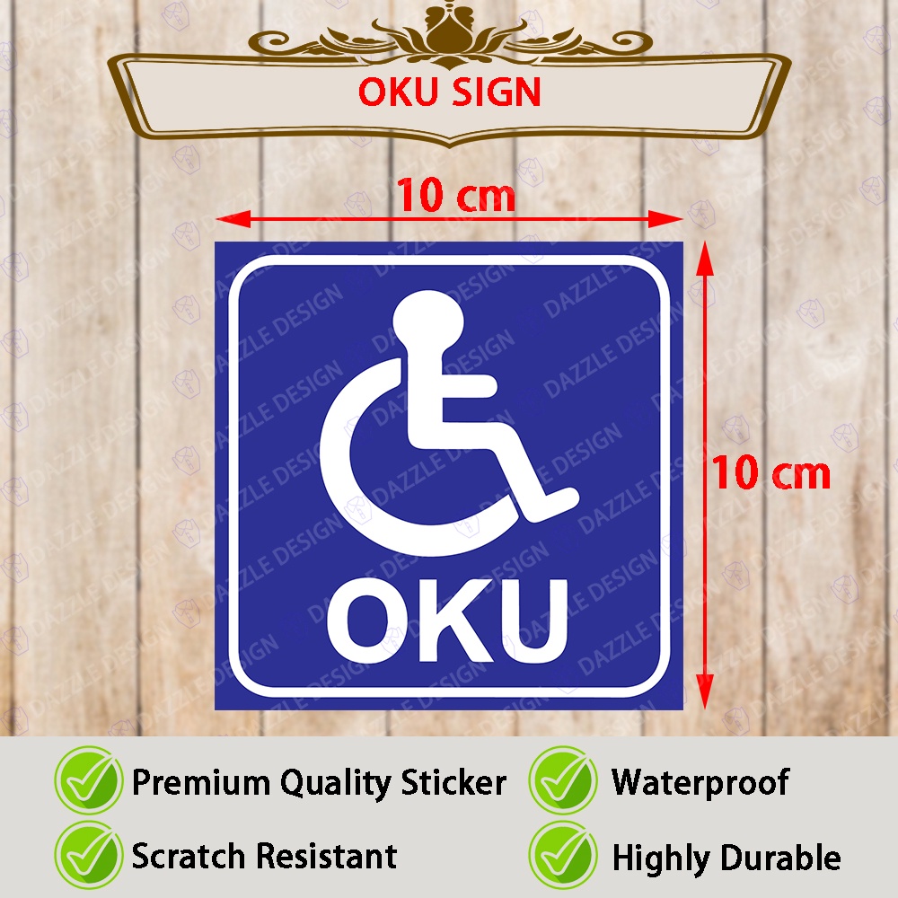 ️[ OKU ] 10X10CM SIGNS STICKER / PELEKAT OKU STICKER / SIGNAGE STICKER ...