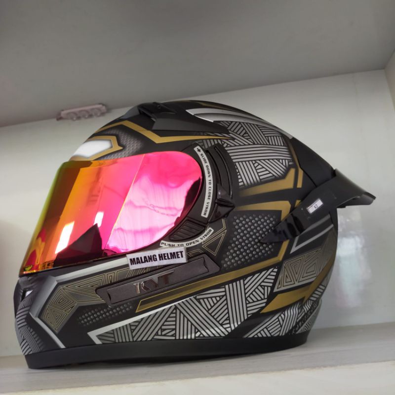 Kyt K2 Rider Black Panther Gold Helmet - Handsome Package | Shopee Malaysia
