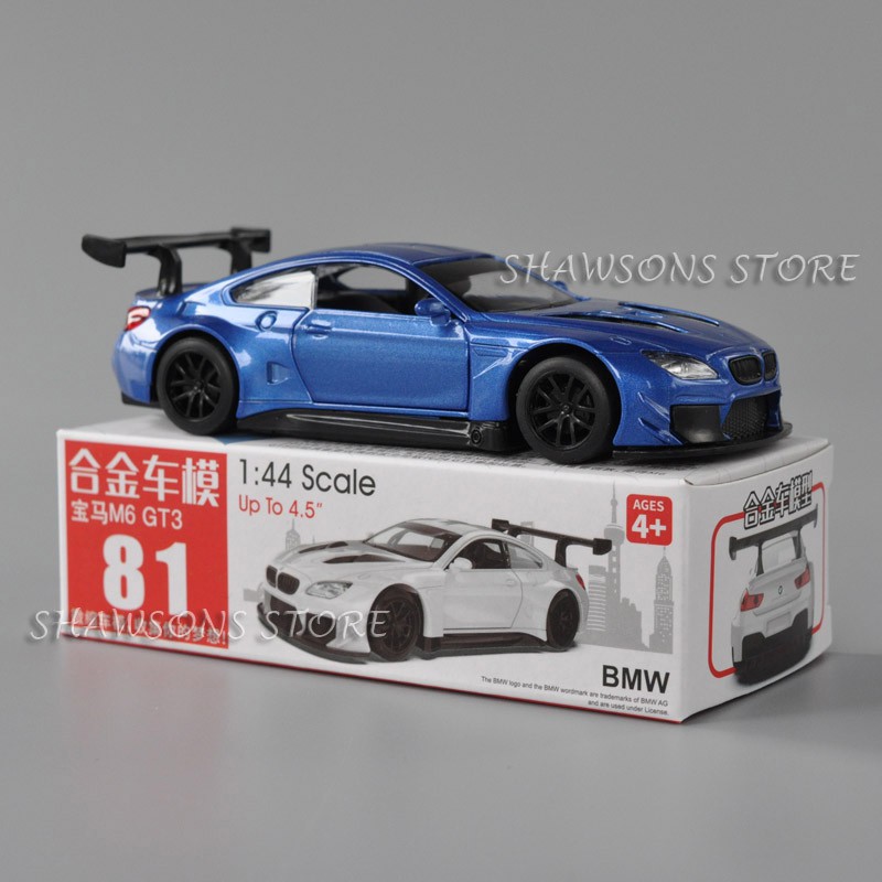 1:44 Scale Diecast Metal Car Model BMW M6 GT3 Miniature Replica Pull ...
