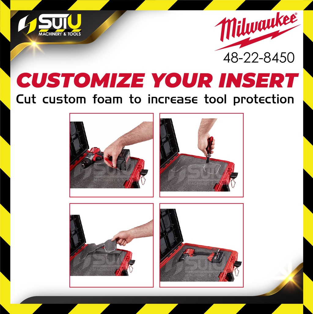 MILWAUKEE 48-22-8450 PACKOUT™ Tool Box c/w Foam Insert | Shopee Malaysia