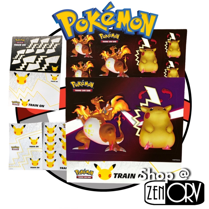 Charizard Pikachu Celebrations 25th Anniversary Train On Zacian ...
