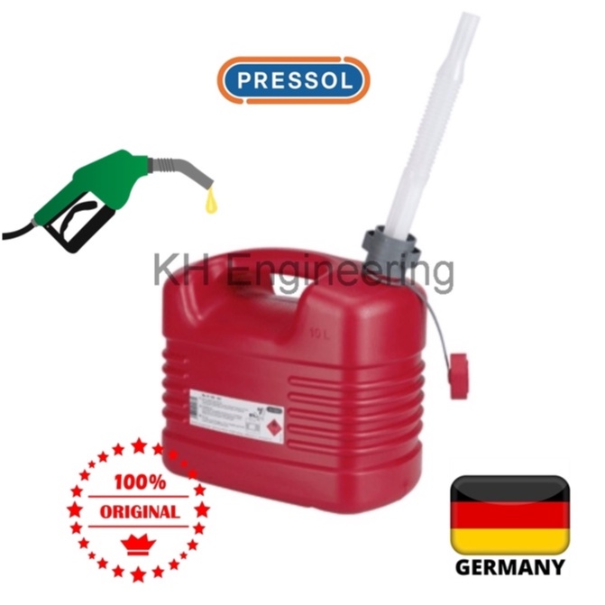 Pressol Germany 10 Litre Fuel Tank Jerry Can Tong Minyak Petrol Diesel ...