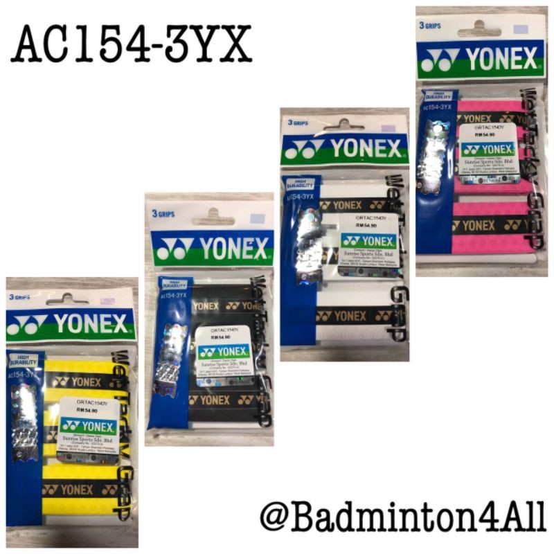YONEX AC154-3YX (WET TACKY GRAP) | Shopee Malaysia