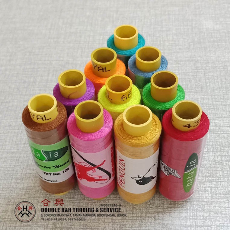 Benang Jahit Baju / Polyester Thread 250m (10 pcs) | Shopee Malaysia